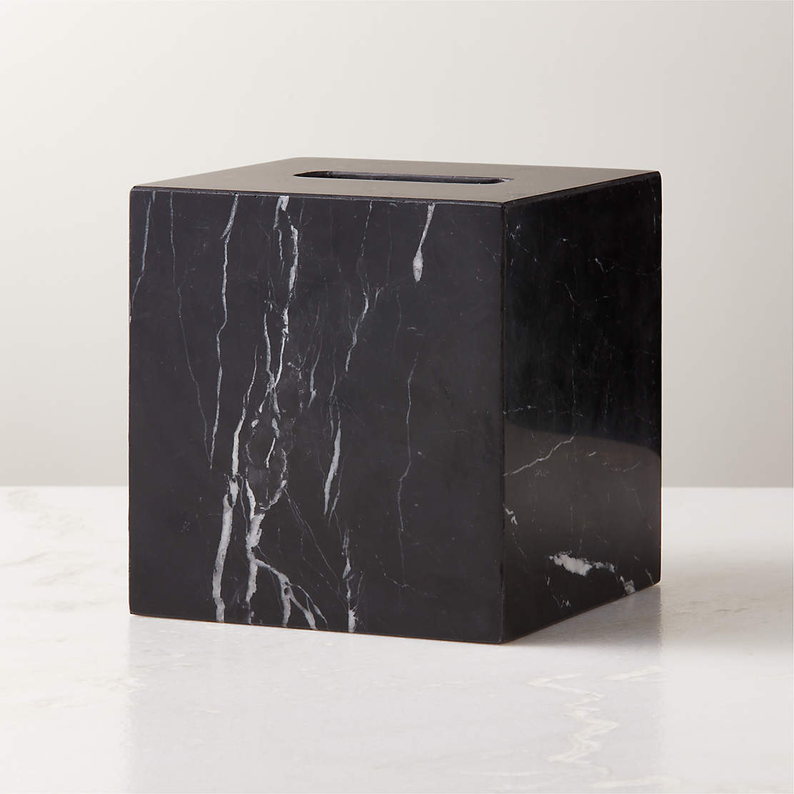 Nexus Black Marble Bath Caddy + Reviews | CB2