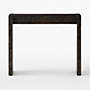 Niche Charcoal Brown Burl Wood Console Table 34" + Reviews | CB2