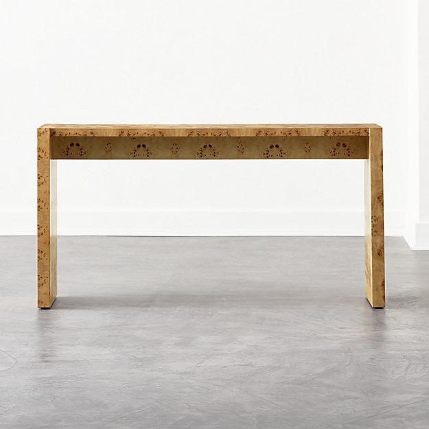 Niche 54 Neutral Burl Wood Console Table Reviews CB2
