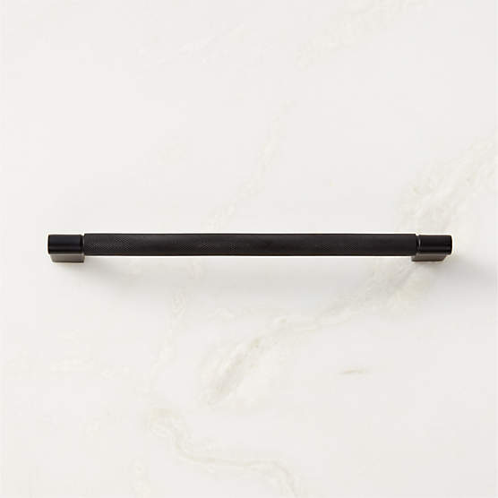 8" Nicolo Knurled Unlacquered Brass Handle + Reviews | CB2