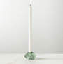 Nova Modern Ribbed Green Glass Reversible Candle Holder + Reviews | CB2