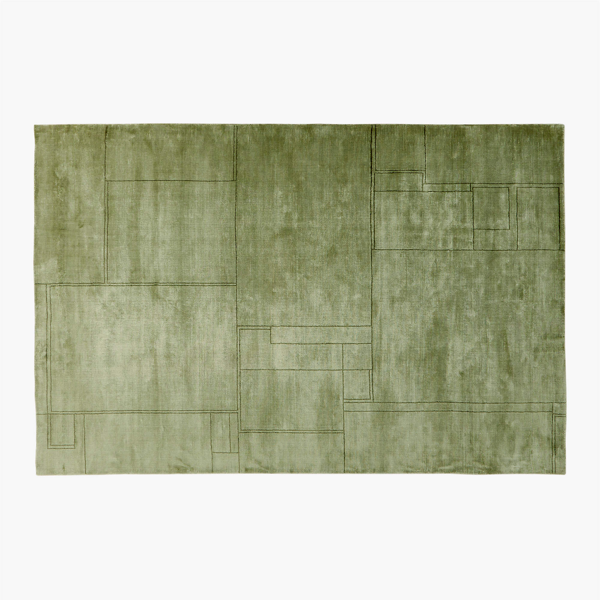 Novelo TENCEL Lyocell Handloomed Modern Green Area Rug 6'x9' + Reviews ...