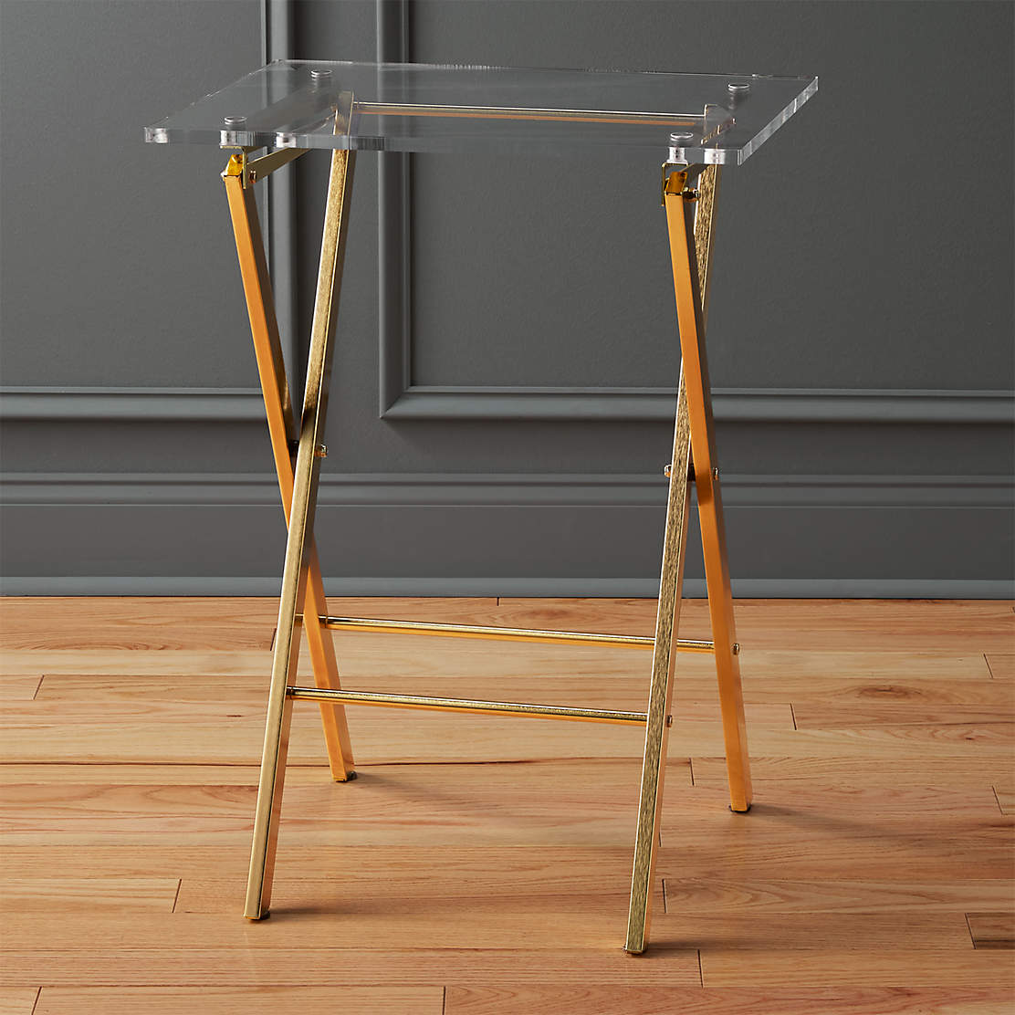 peekaboo 38" tall acrylic table | CB2