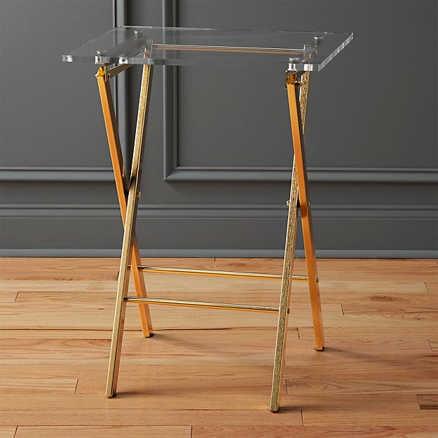 Acrylic folding tray table store