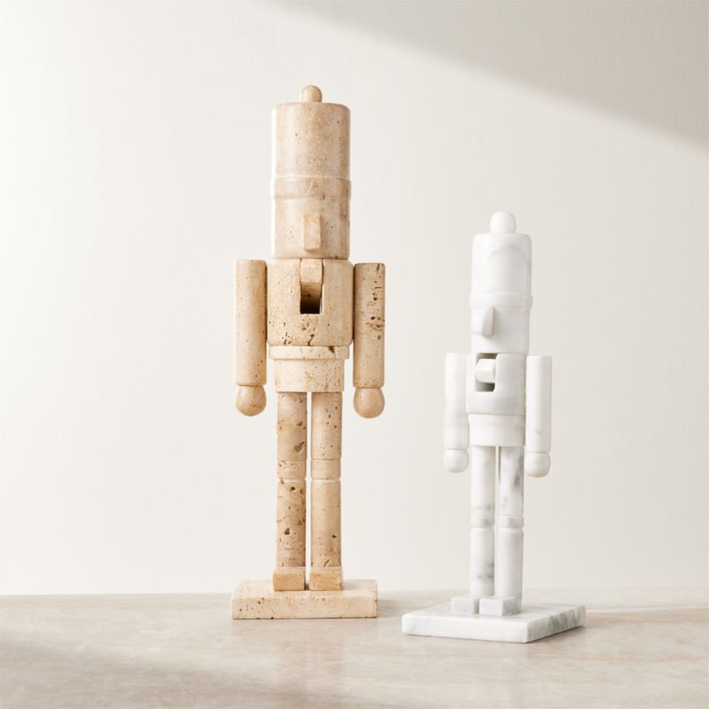 Arabescato White Marble Nutcracker | CB2