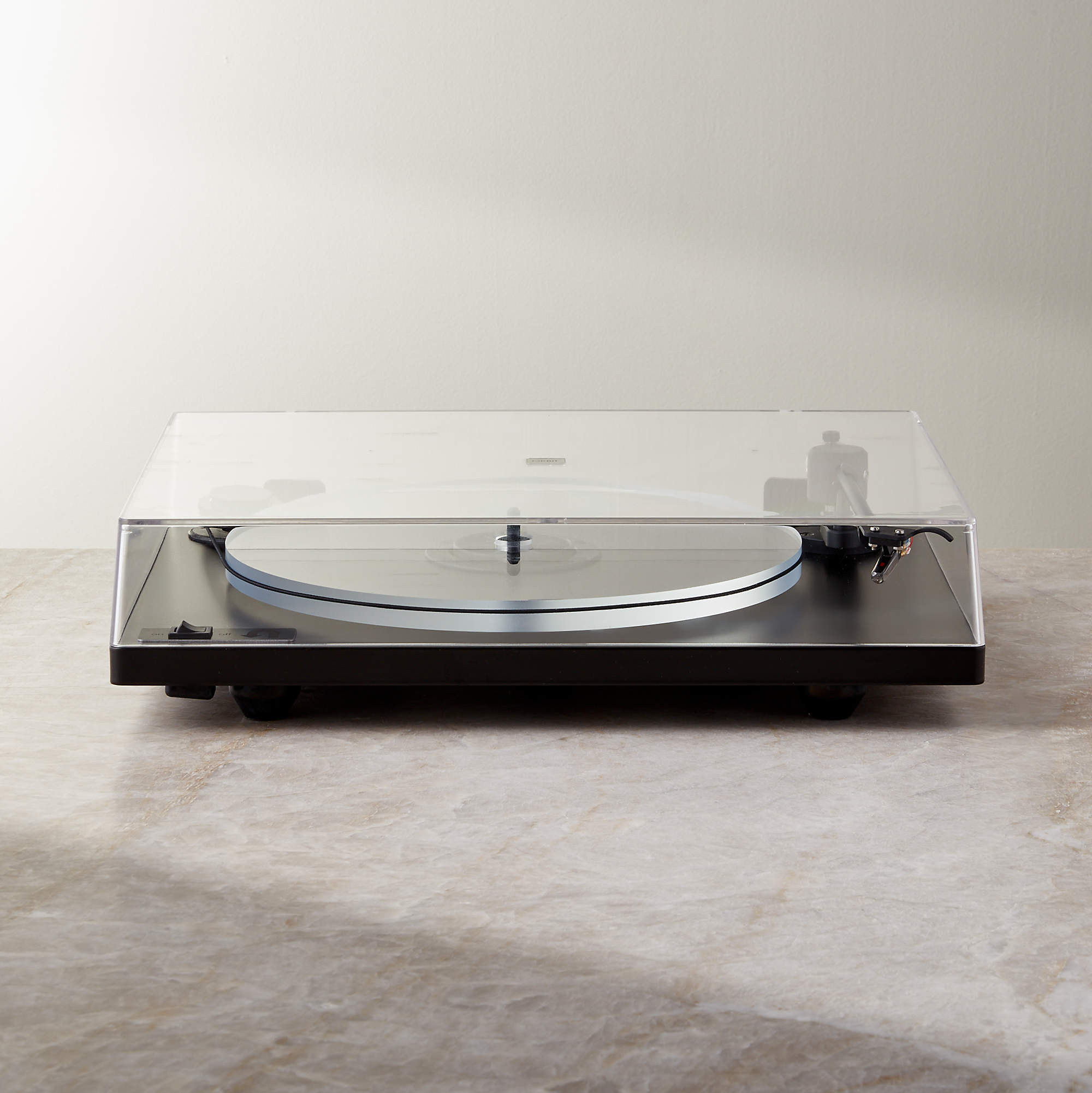 Orbit Plus Black Turntable with Built-In Pre Amp + Reviews | CB2