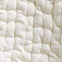 Stitched Organic Cotton Sateen Ivory King Quilt + Reviews | CB2