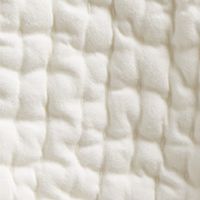 Stitched Organic Cotton Sateen Ivory King Quilt + Reviews | CB2
