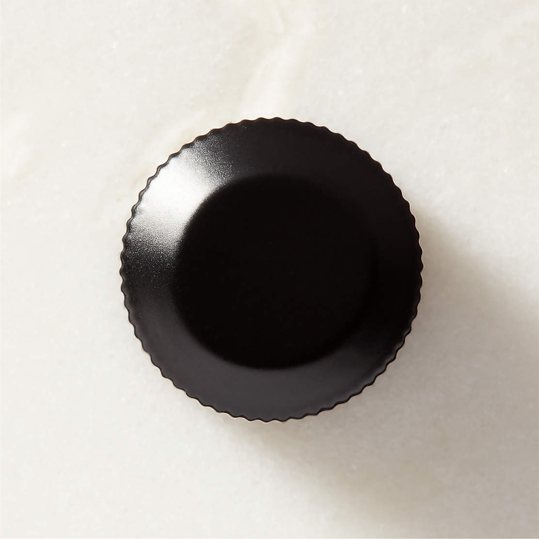 Black Wrapped Black Leather Knob + Reviews | CB2