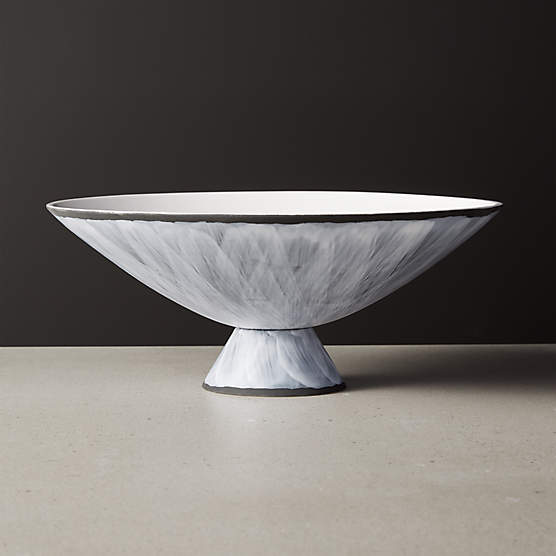 Dune Modern Footed Sandstone Bowl + Reviews | CB2