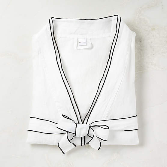 Eastind Organic Cotton White Waffle Bathrobe Sm Cb2 2543