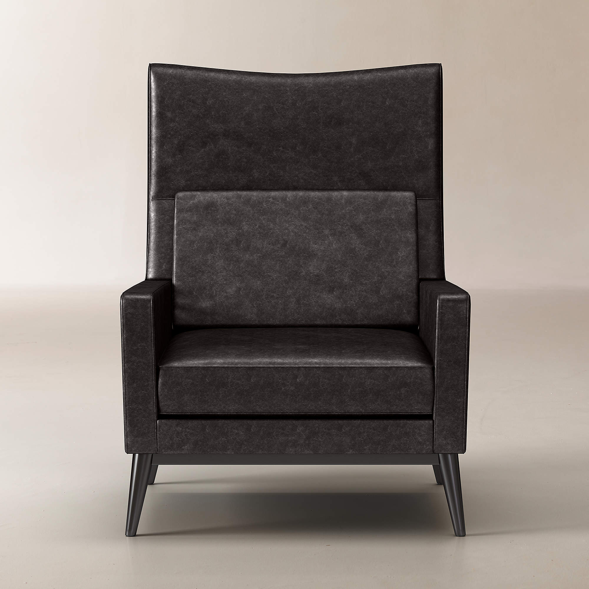 Embassy Leather Lounge Chair Model 314 Bello Black by Paul McCobb | CB2