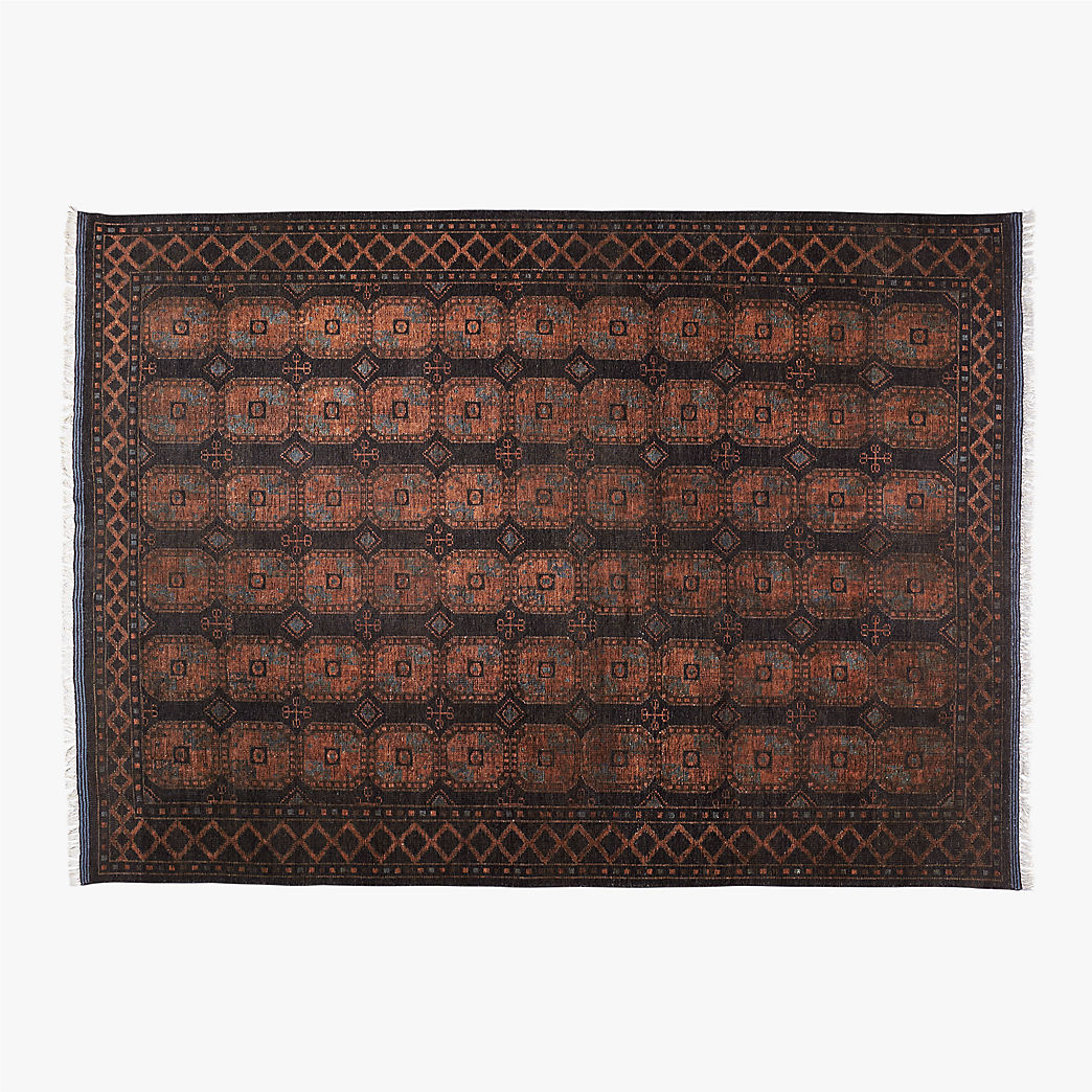 Modern Black Area Rugs: Dark Wool Rugs, Viscose and Natural Hide | CB2