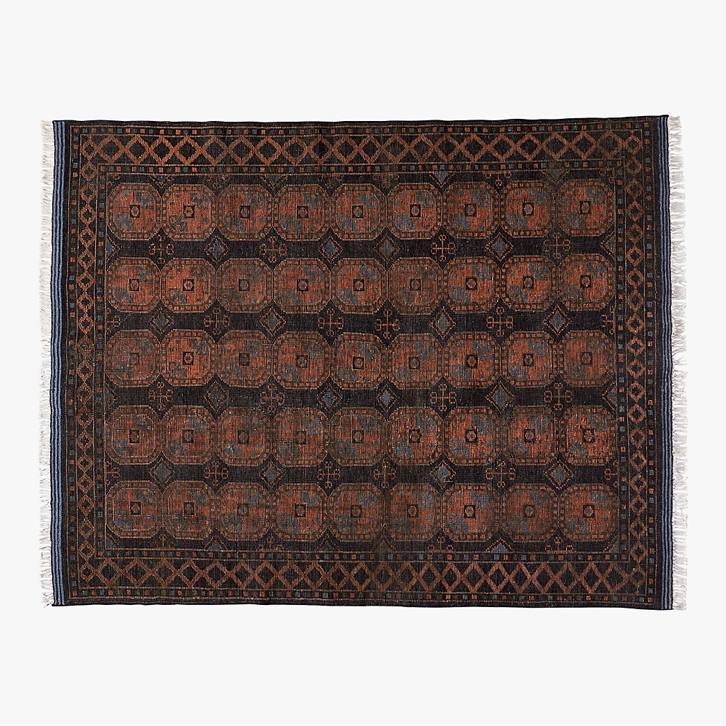 Modern Black Area Rugs: Dark Wool Rugs, Viscose and Natural Hide | CB2