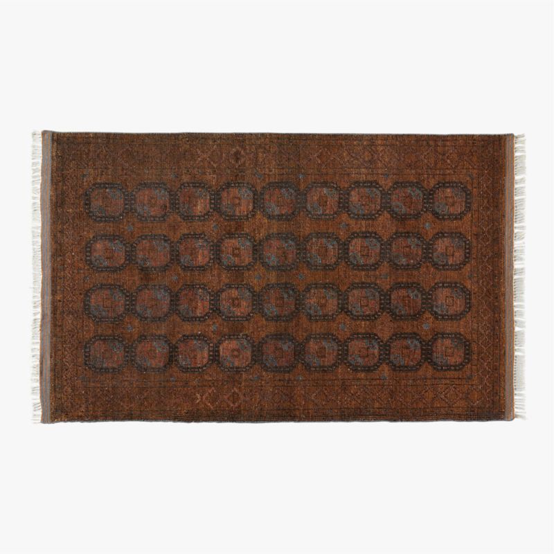 Pascala Hand-Knotted Copper Wool Area Rug 5'x8' + Reviews | CB2