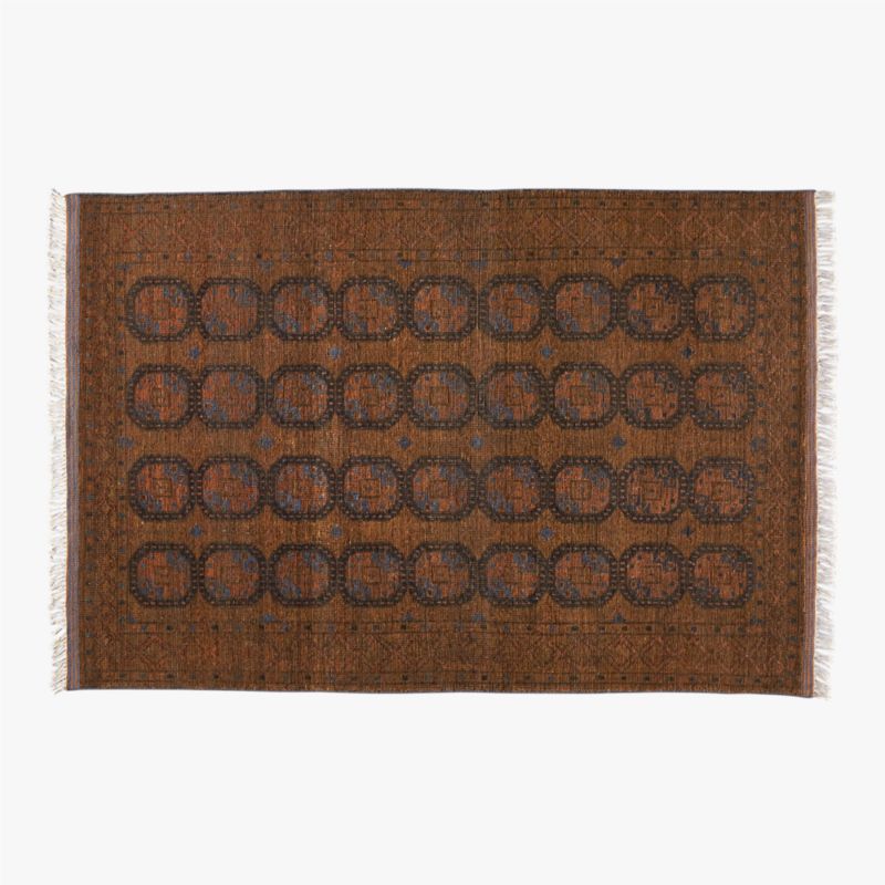 Pascala Hand-Knotted Copper Wool Area Rug 6'x9' + Reviews | CB2