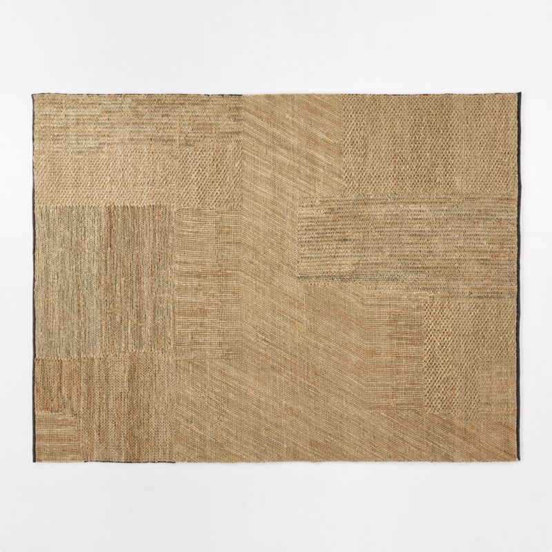 Patchwork Handwoven Natural Jute Area Rug 9'x12' + Reviews | CB2