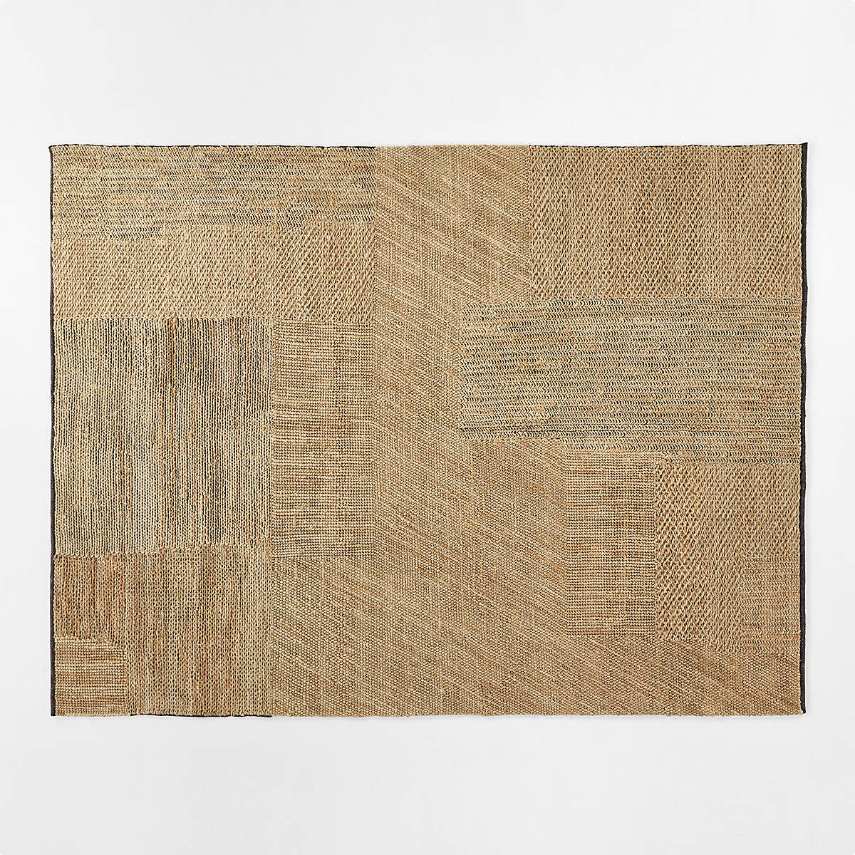 Patchwork Handwoven Natural Jute Area Rug 9'x12' + Reviews | CB2