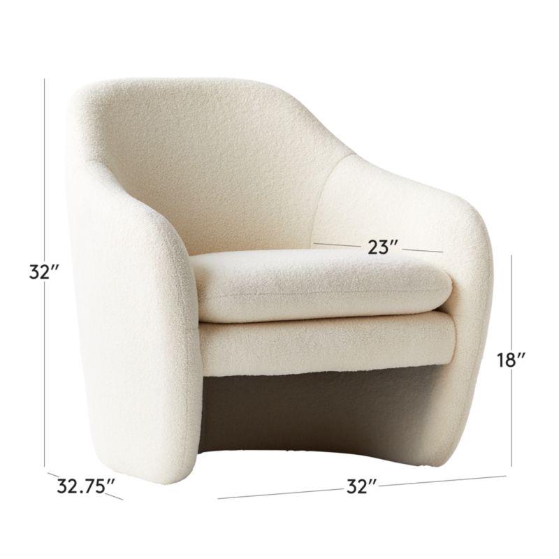 Pavia Boucle Lounge Chair | CB2