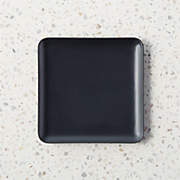 Pebble Modern Matte Black Melamine Appetizer Plate | CB2
