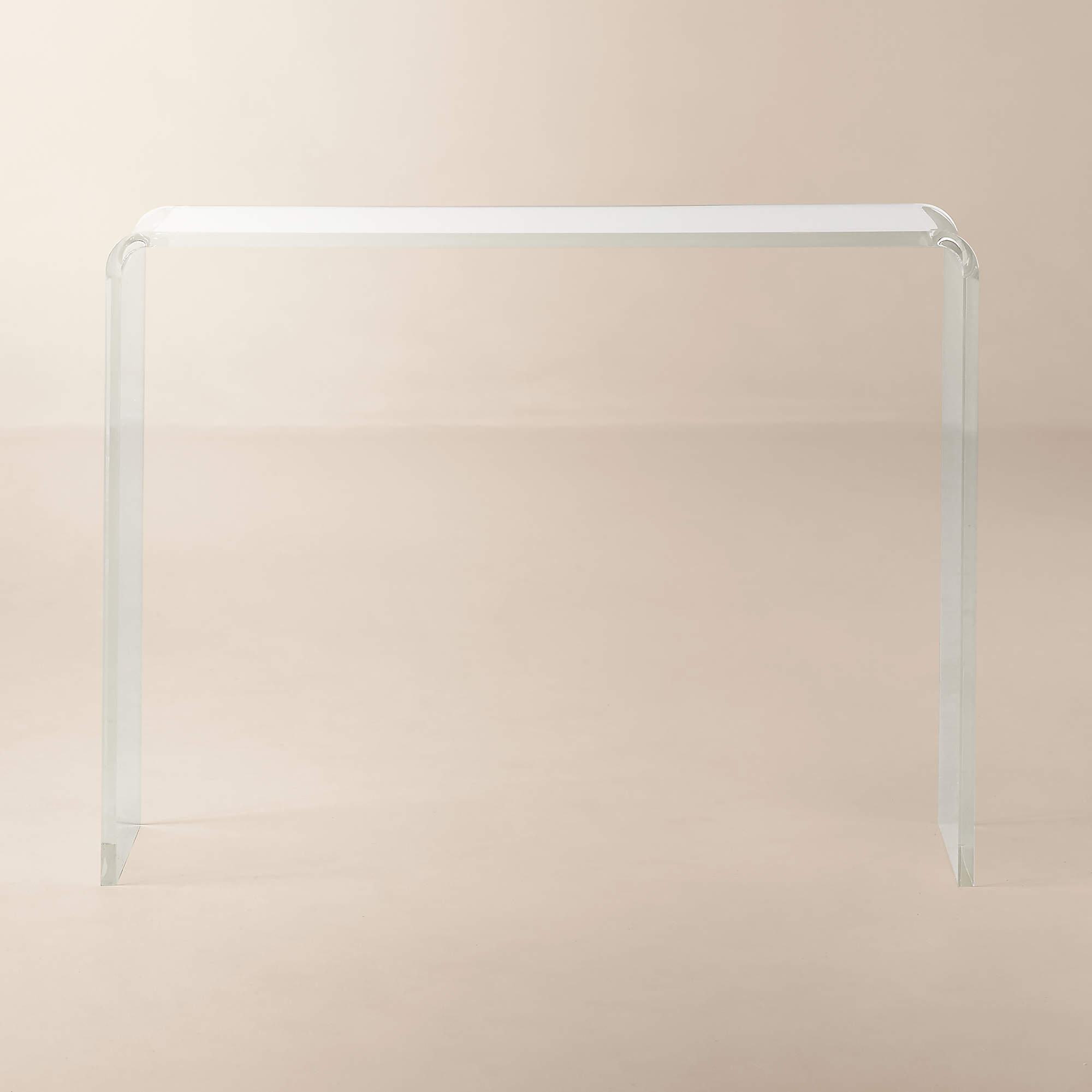 Peekaboo Acrylic Console Table 38'' + Reviews | CB2