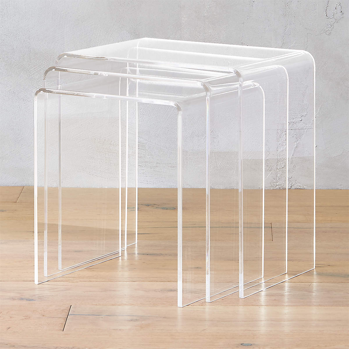 Acrylic stacking tables store