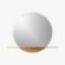 Perch Round Mirror with Shelf 36" + Reviews | CB2