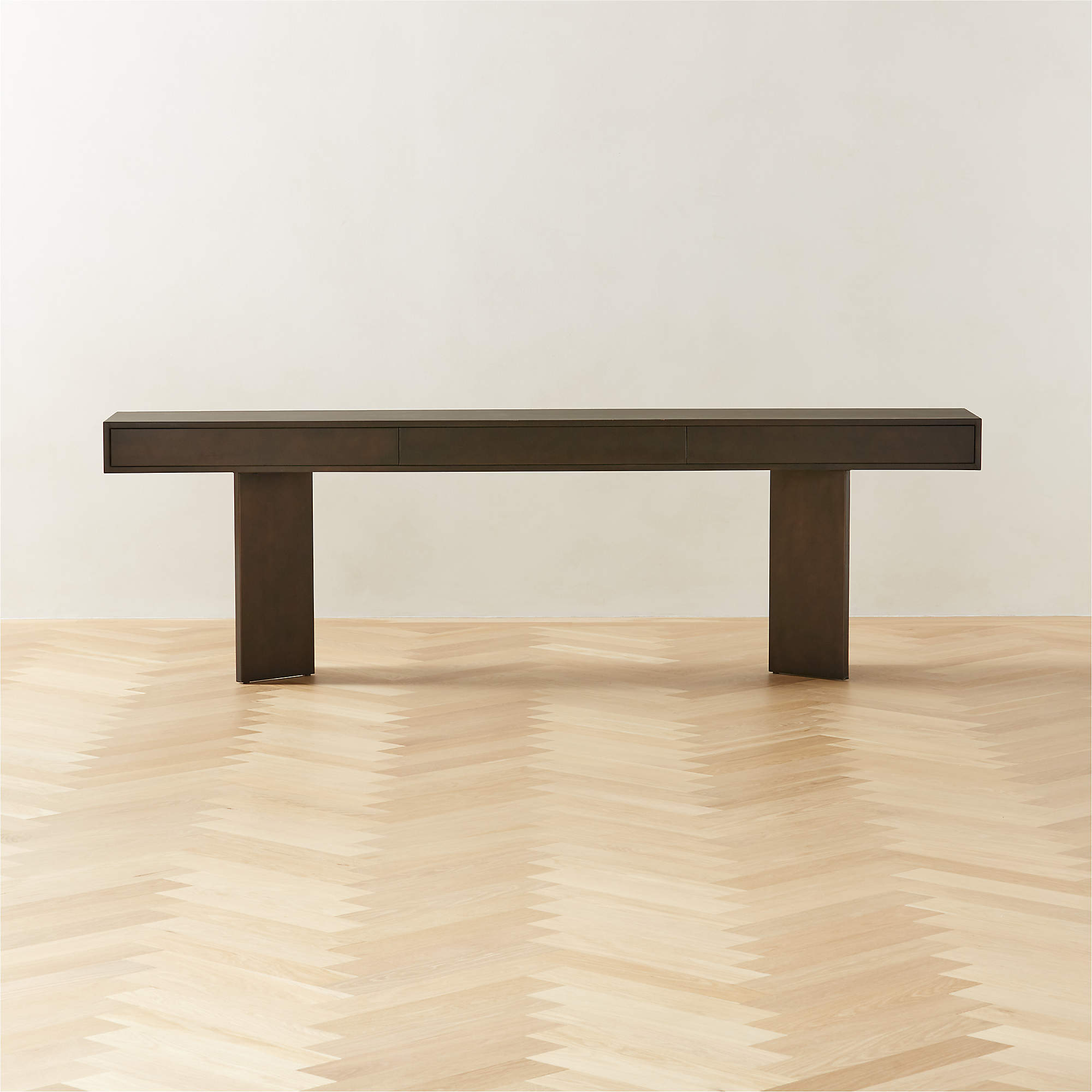 Petro Modern Metal Clad Console Table 92'' | CB2