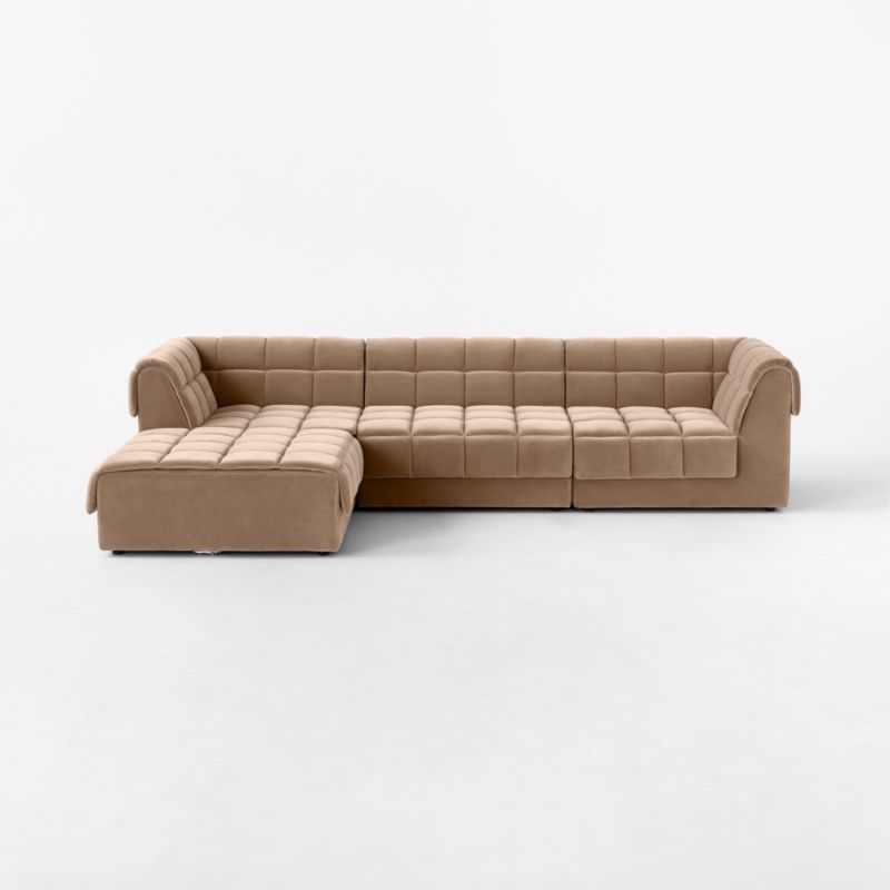 Pezzo 4-Piece Sectional Sofa with Right Arm Luca Espresso | CB2 Canada
