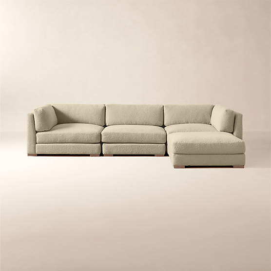 Chale 4-Piece Sectional Sofa Elliot Dove | CB2 Canada