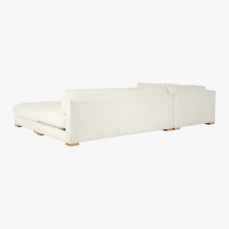 Piazza 4-Piece Modular Sectional Sofa with White Oak Legs 127" | CB2