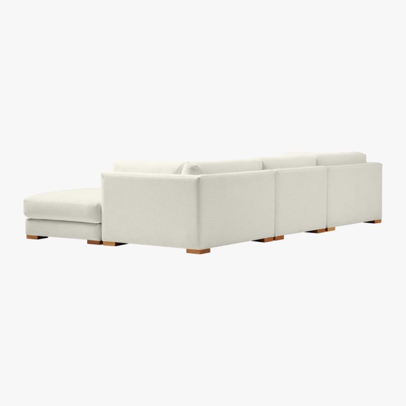 Piazza Modern 4-Piece Modular White Linen Sectional Sofa + Reviews | CB2