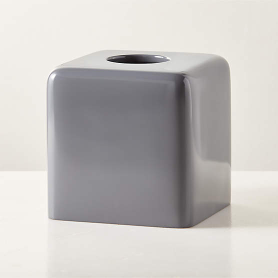 Violeta White Ceramic Tissue Box Cover + Reviews | CB2