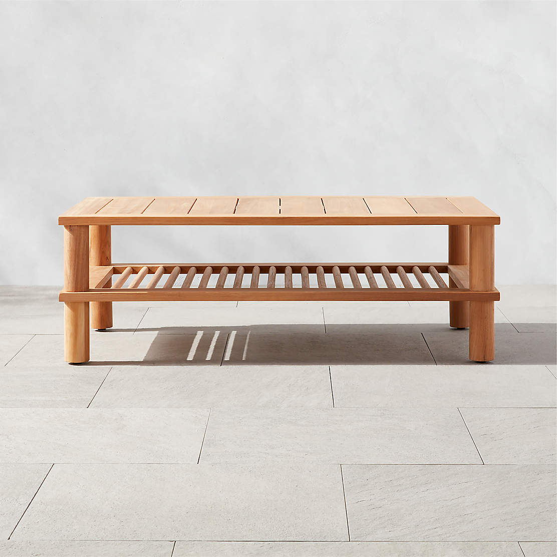 Cabra Teak Outdoor Coffee Table | CB2