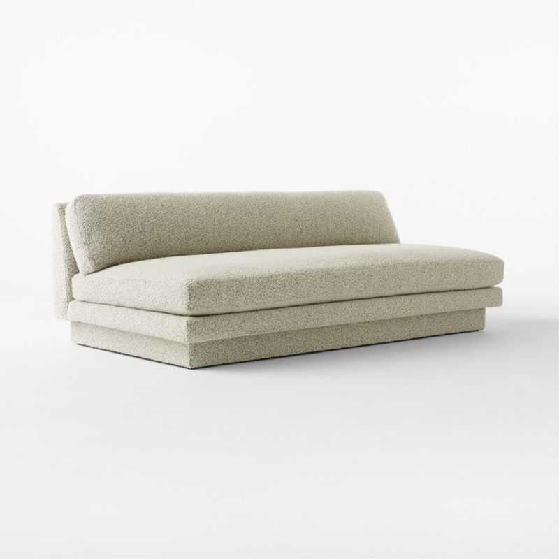Plinth Armless Sofa Deauville Stone by Kara Mann + Reviews | CB2