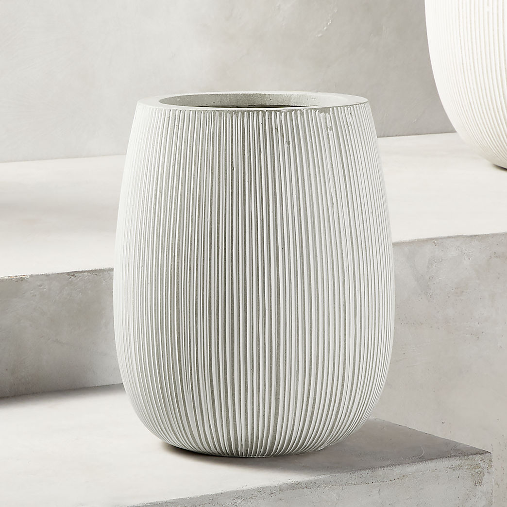 Modern White Outdoor Planters, Plant Pots and Planter Bowls | CB2
