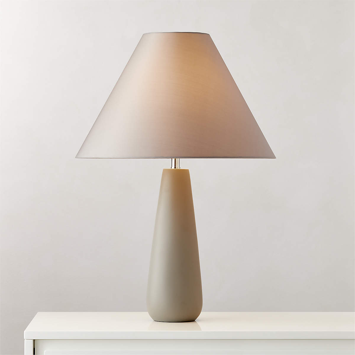 Polar Grey Cement Table Lamp + Reviews | CB2
