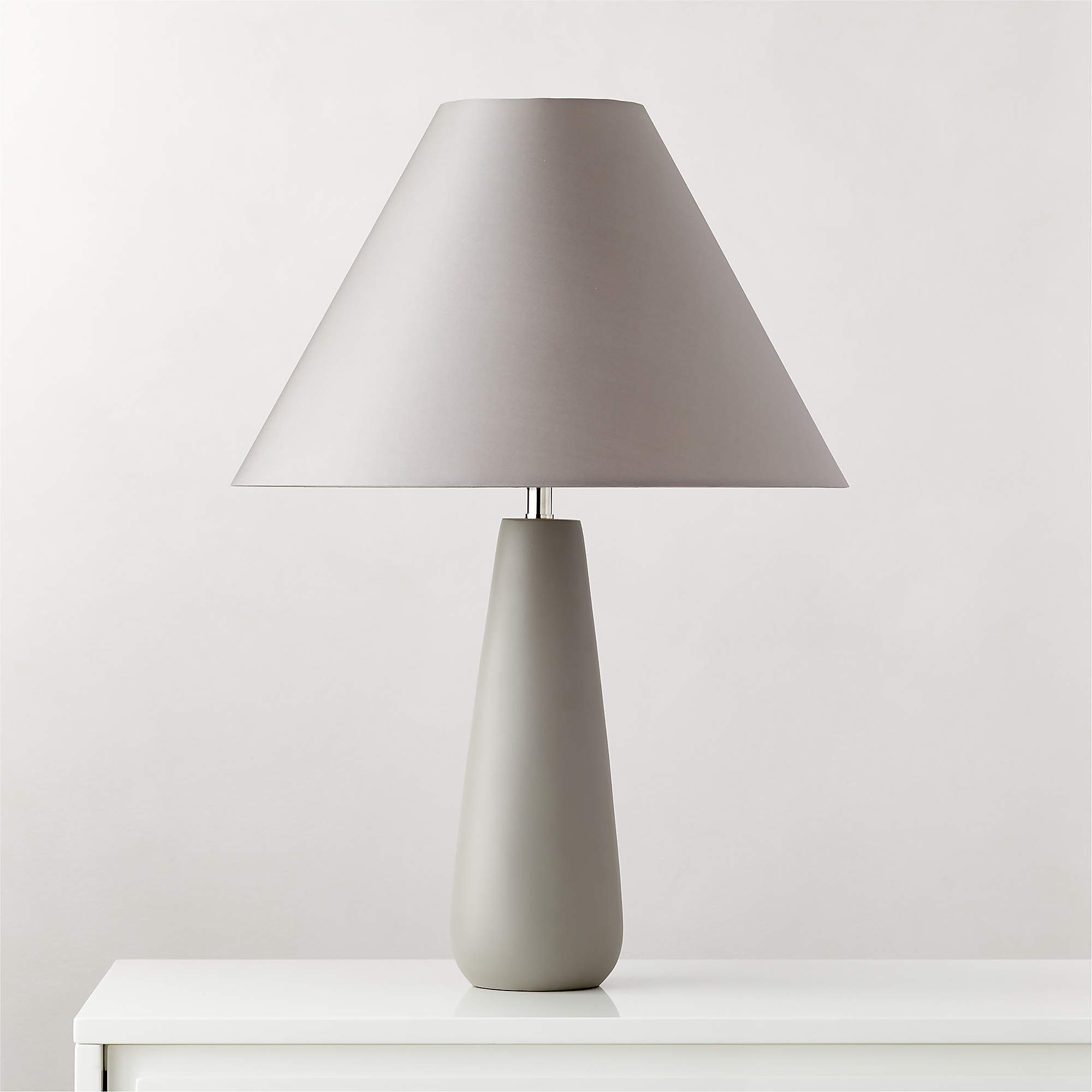 Polar Grey Cement Table Lamp + Reviews | CB2