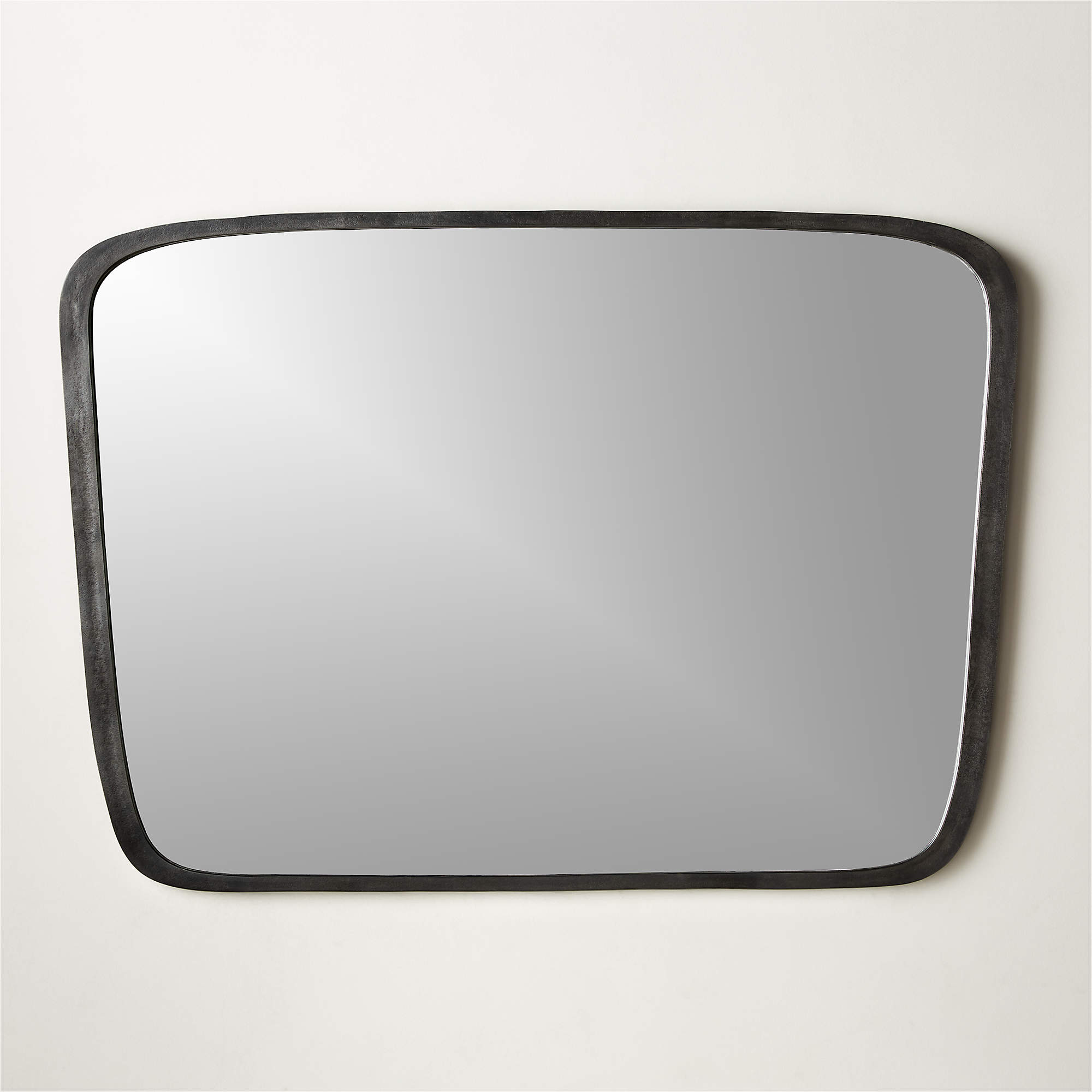 Ponder Modern Large Black Mirror 48"x34" + Reviews | CB2