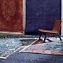 Eros Hand-Knotted Red and Blue Area Rug 6'x9' + Reviews | CB2