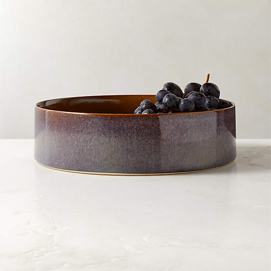 Hyacinth Black Pasta Bowl with Reactive Glaze + Reviews | CB2 Canada