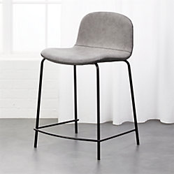 Peg Upholstered Counter Stool Set of 2 + Reviews | CB2