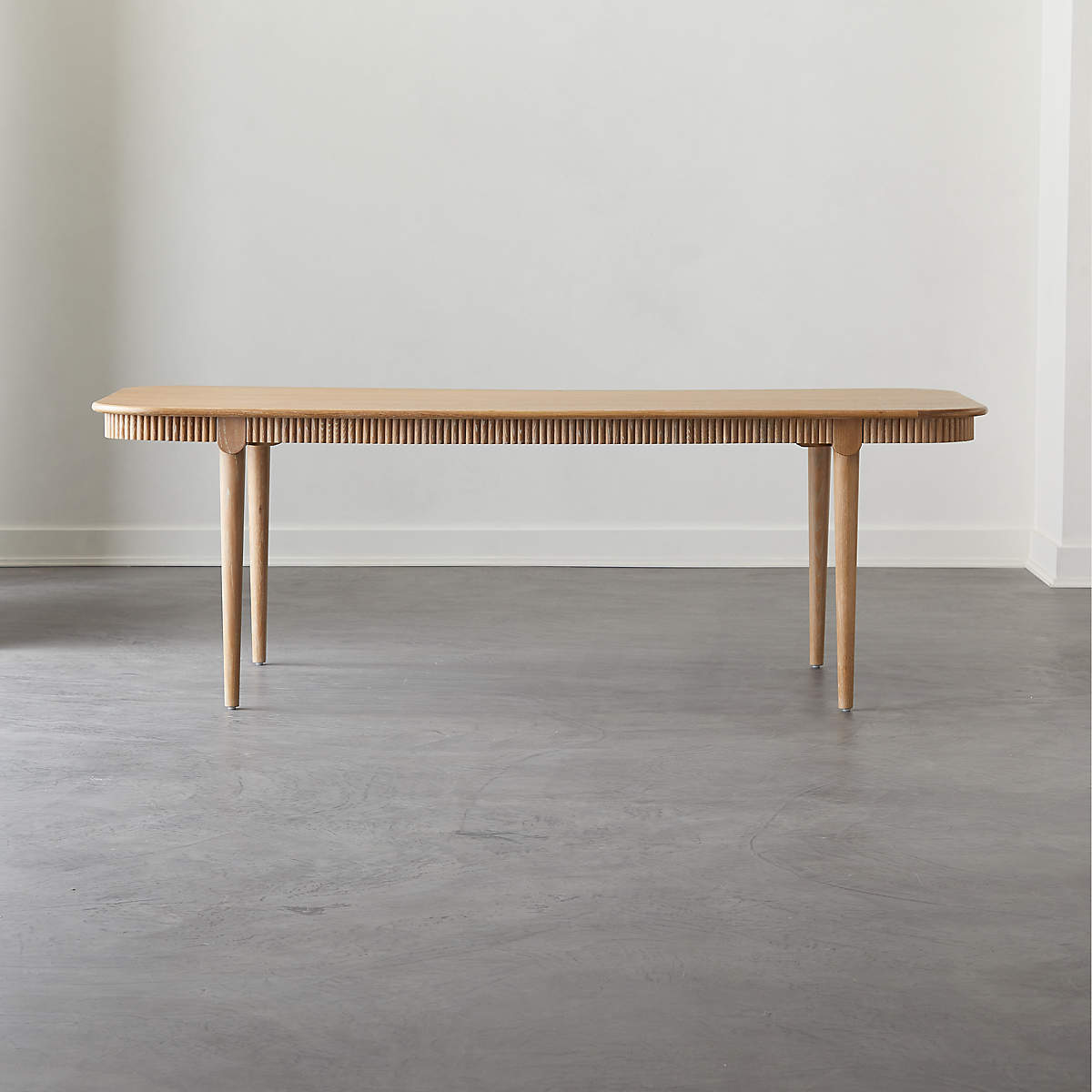 Providence Cerused Oak Wood Dining Table + Reviews | CB2
