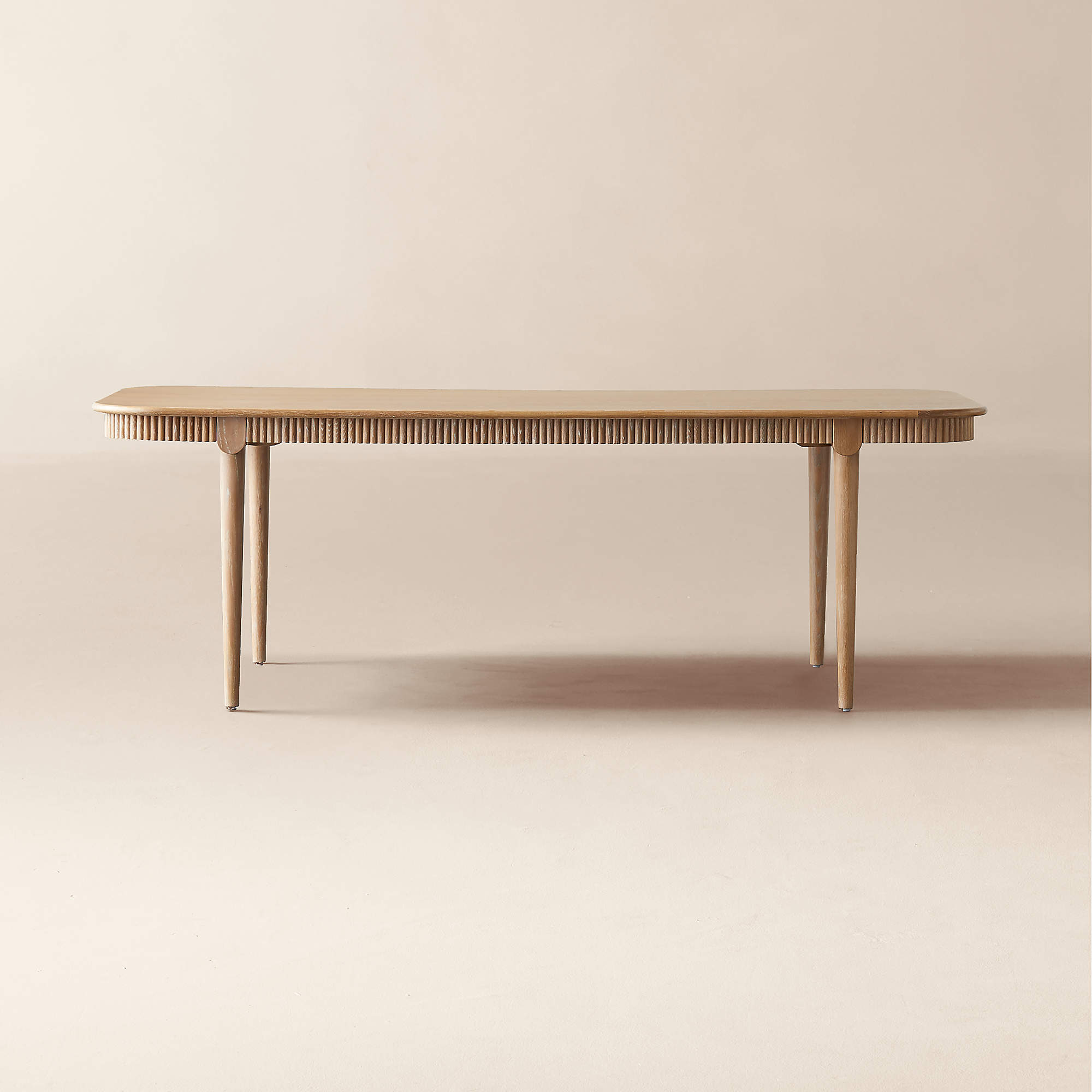 Providence Cerused Oak Wood Dining Table + Reviews | CB2