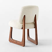 Pula Warm White Boucle Dining Chair | CB2