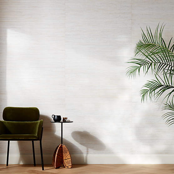 Calcite Ivory Abaca Wallpaper | CB2