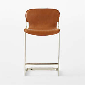 Modern Leather Bar Stools Kitchen Stools Counter Height Stools CB2