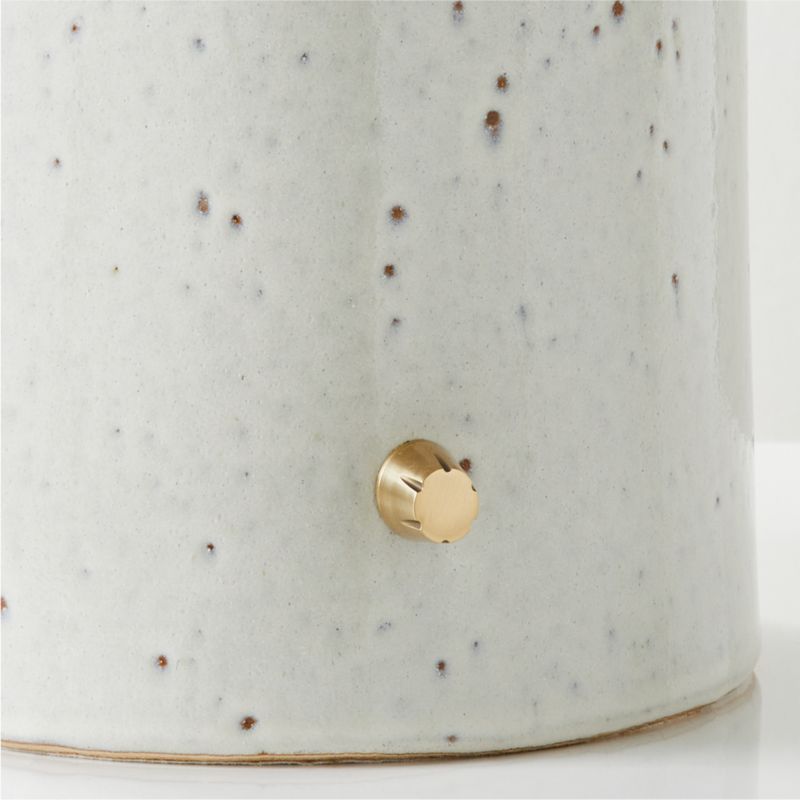 Ramble Tall White Ceramic Table Lamp with Jute Shade by Kravitz Design ...