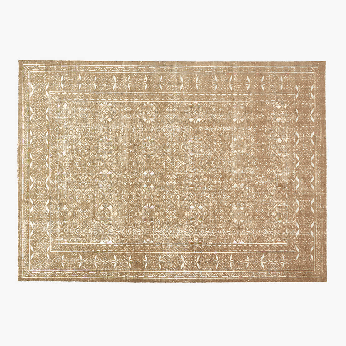 Raumont Light Brown Abstract Hand-Knotted Wool Area Rug 8'x10 ...