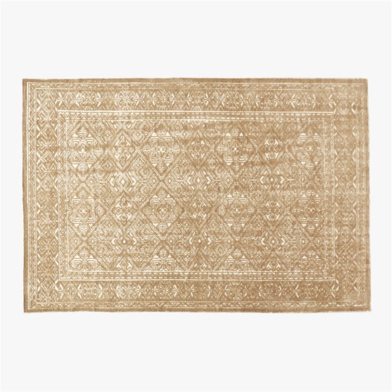 Raumont Light Brown Abstract Hand-Knotted Wool Area Rug 6'x9' + Reviews ...